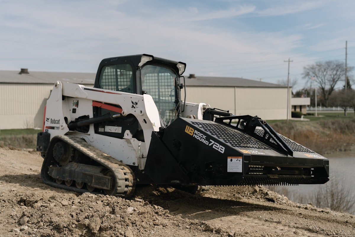 Werk-Brau Rockhound 72B landscape rake removes rocks, levels ground ...